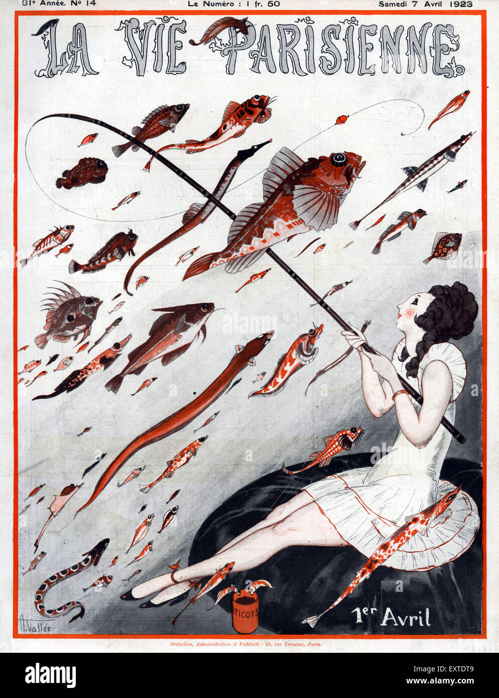 1920s France La Vie Parisienne Magazine Cover Stock Photo - Alamy