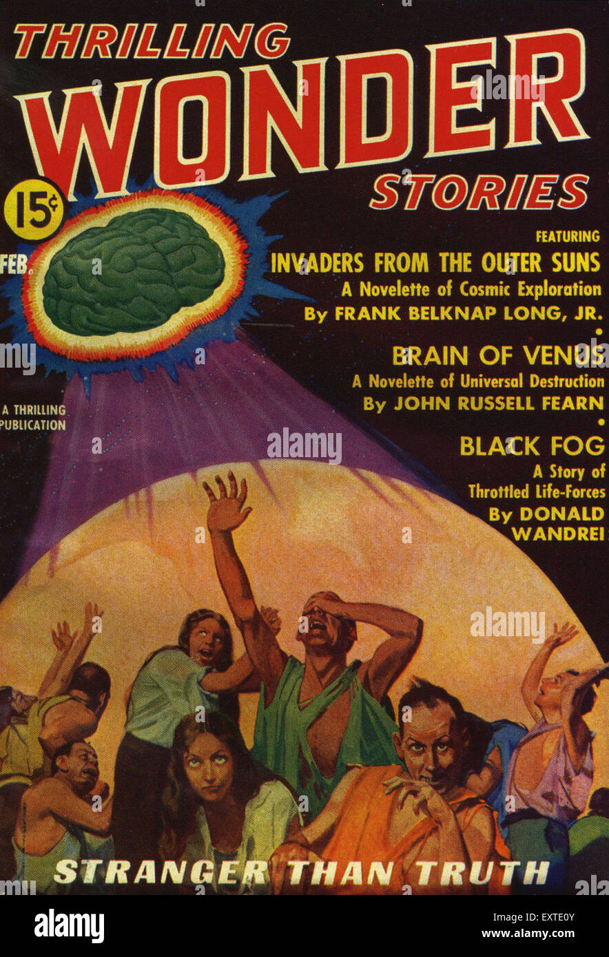 1930s USA Thrilling Wonder Stories Magazine Cover Stock Photo - Alamy