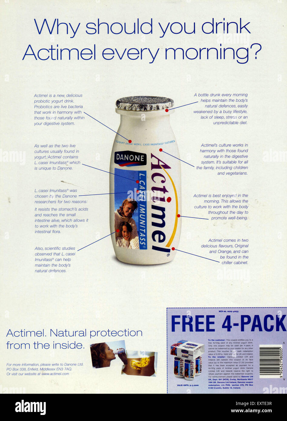2000s UK Danone Magazine Advert Stock Photo - Alamy