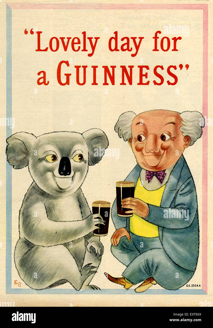 1950s uk guinness magazine advert hi-res stock photography and images ...