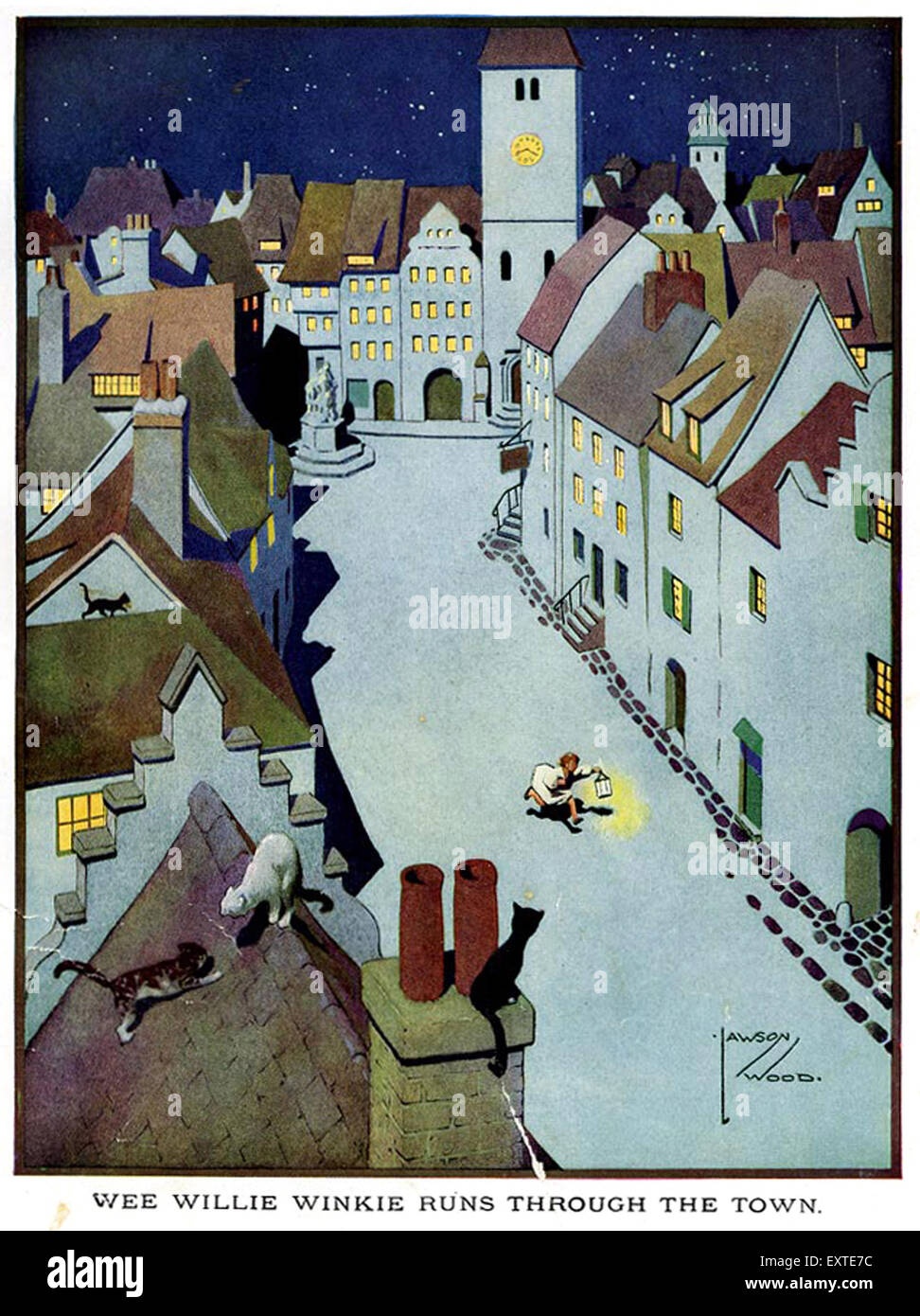 1920s UK Wee Willie Winkie Book Plate Stock Photo - Alamy