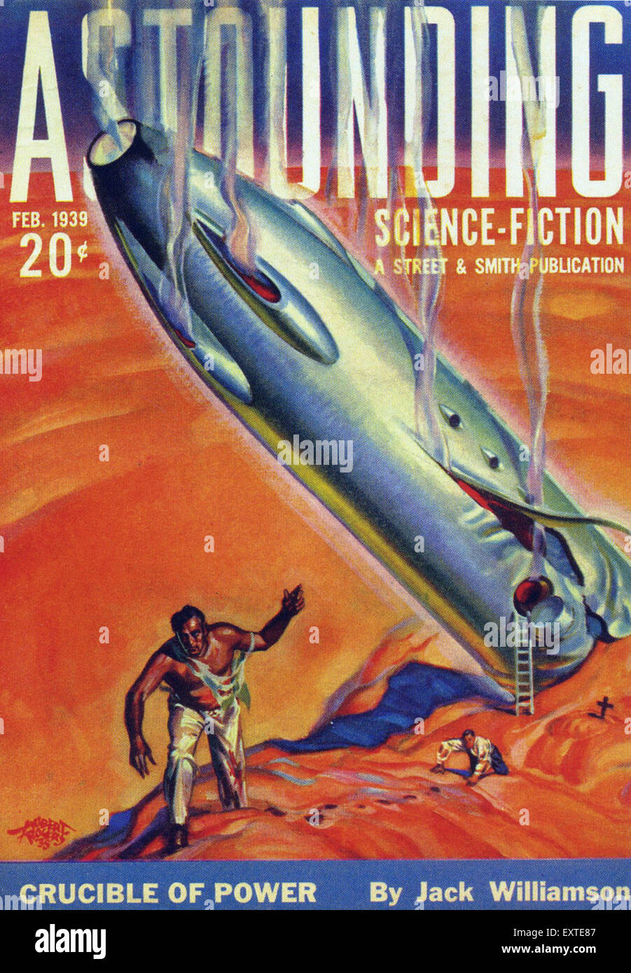 1930s USA Astounding Science Fiction Magazine Cover Stock Photo - Alamy