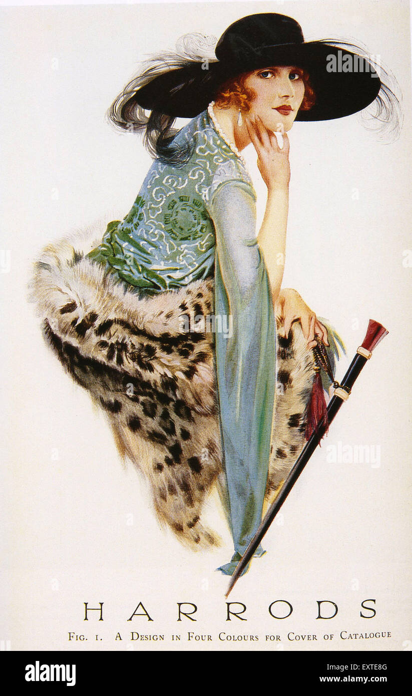 1920s UK Harrods Magazine Advert Stock Photo - Alamy
