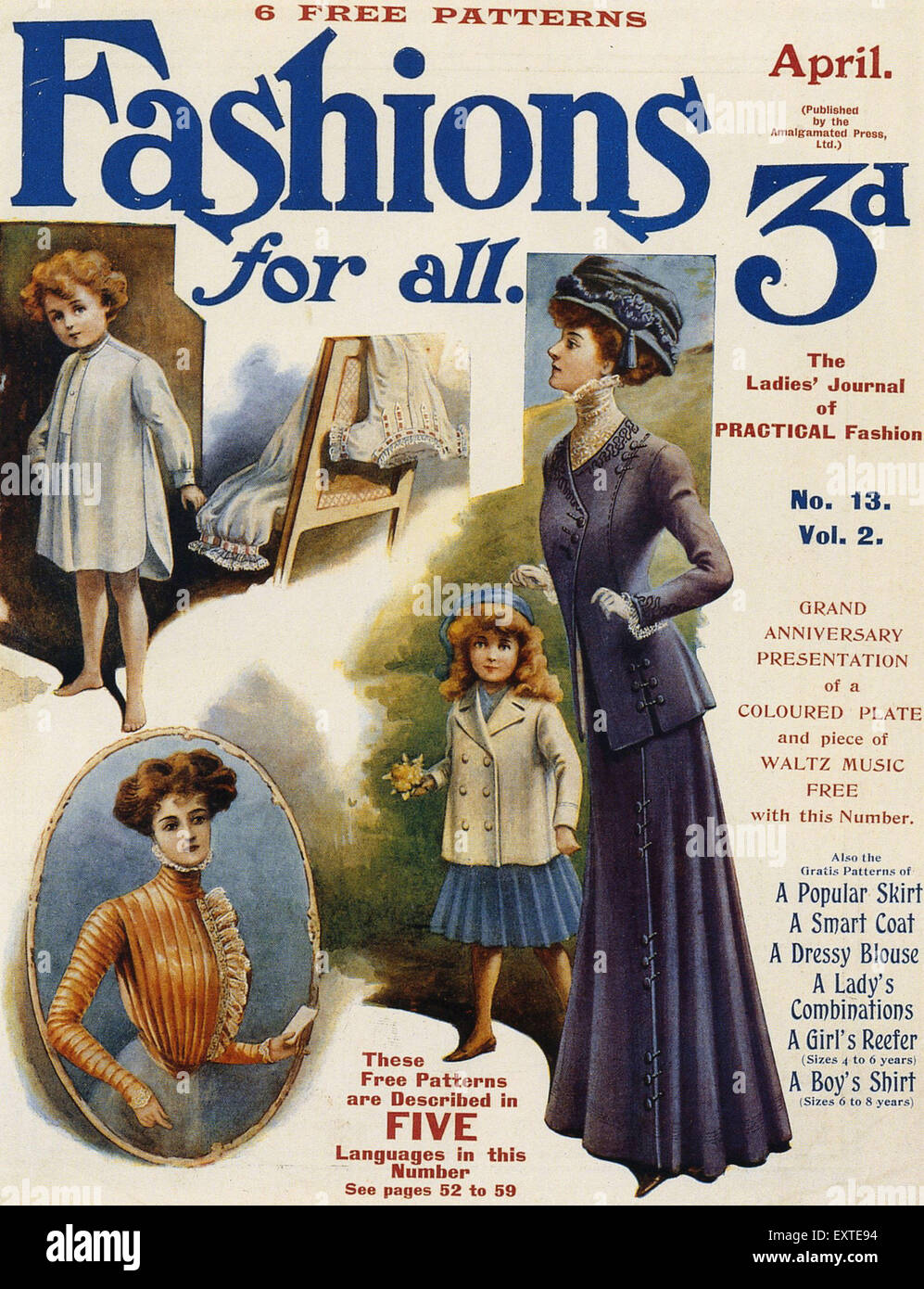 1900s UK Fashion For All Magazine Cover Stock Photo - Alamy