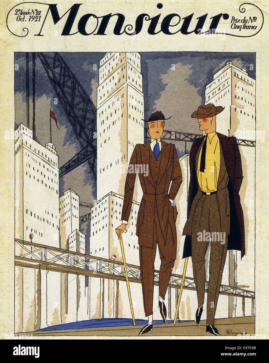 1920s France Monsieur Magazine Cover Stock Photo - Alamy