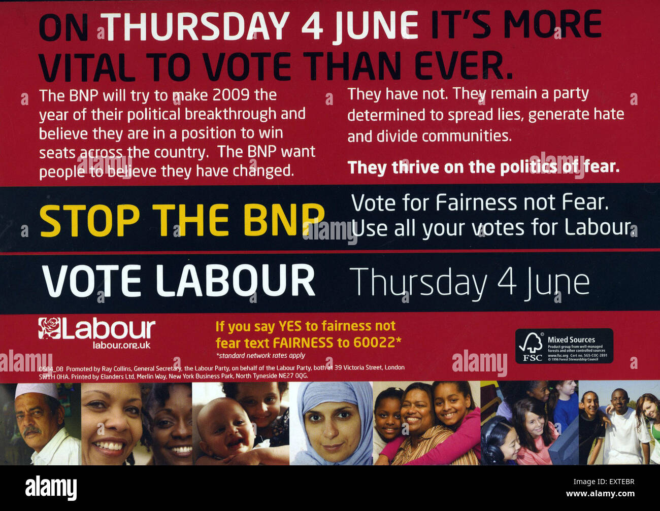 2000s UK The Labour Party Leaflet/ Flyer Stock Photo - Alamy