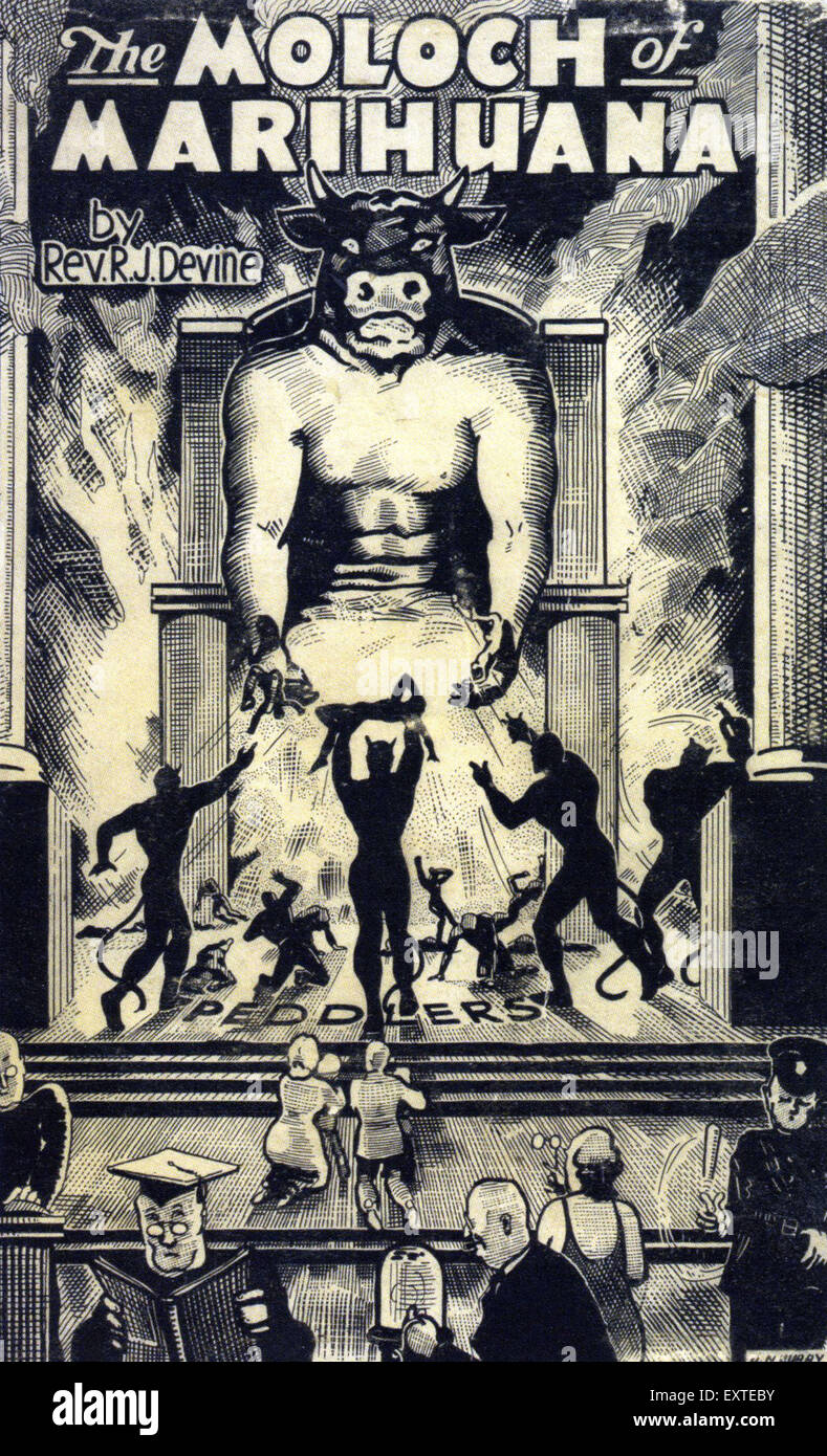 1940s USA The Moloch of Marihuana Book Cover Stock Photo - Alamy