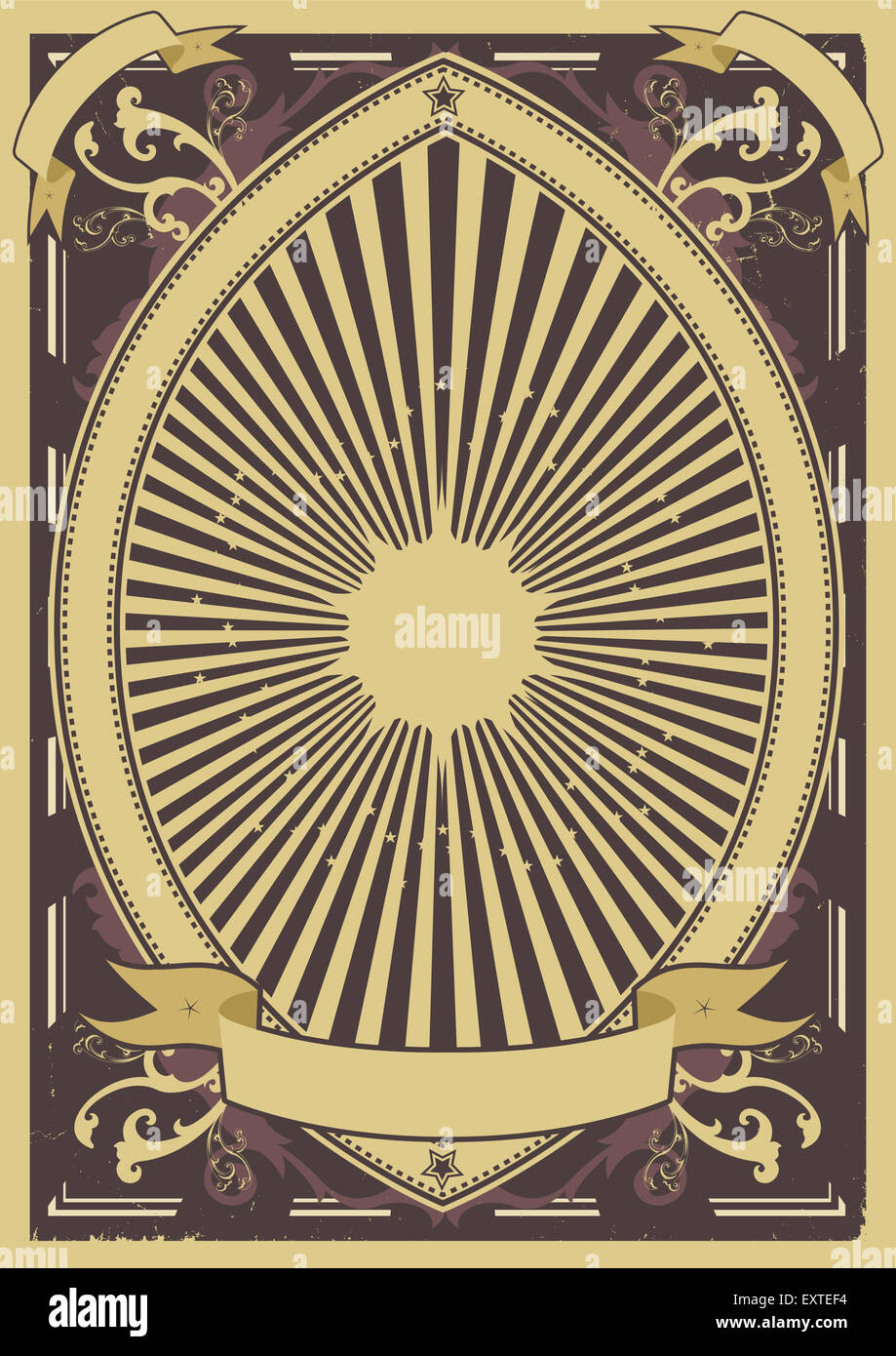 Illustration of a grunge ancient design poster background with banner ...