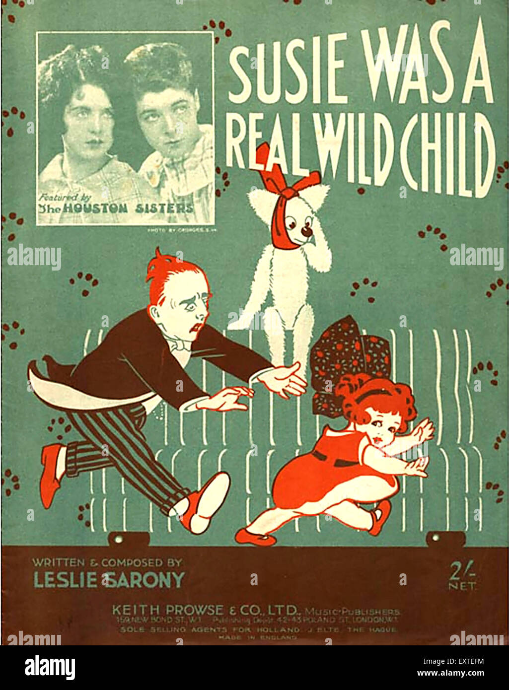 1930s UK Susie Was A Real Wild Child Sheet Music Cover Stock Photo - Alamy