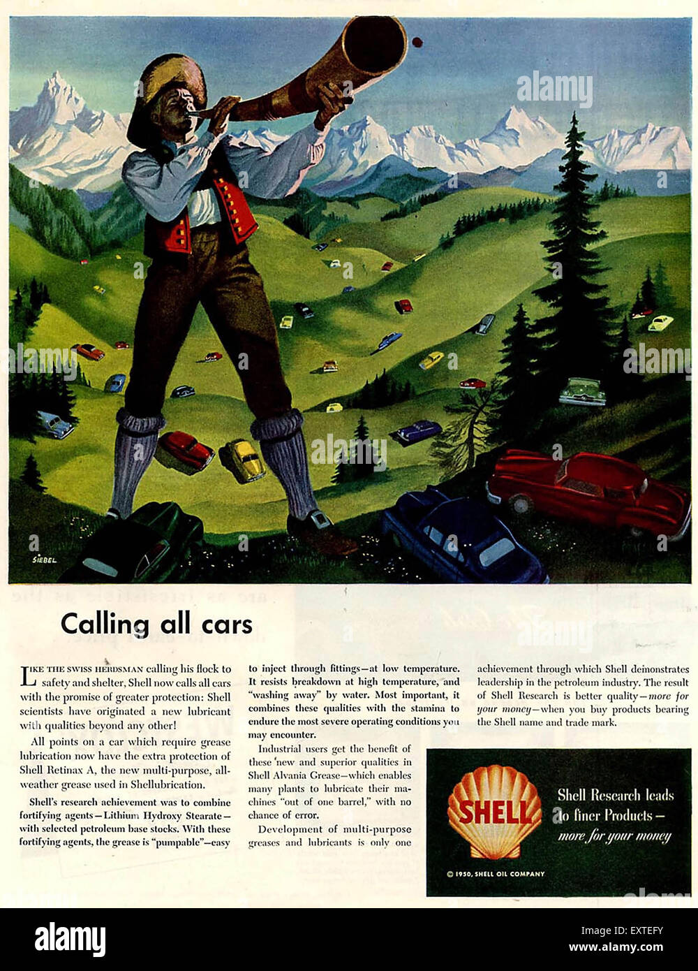 1950s USA Shell Magazine Advert Stock Photo - Alamy