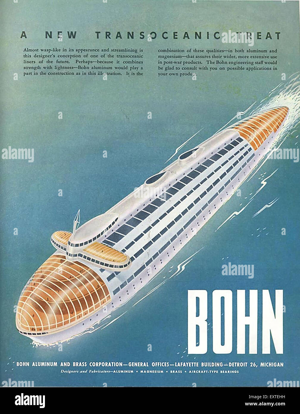1940s USA Bohn Magazine Advert Stock Photo - Alamy