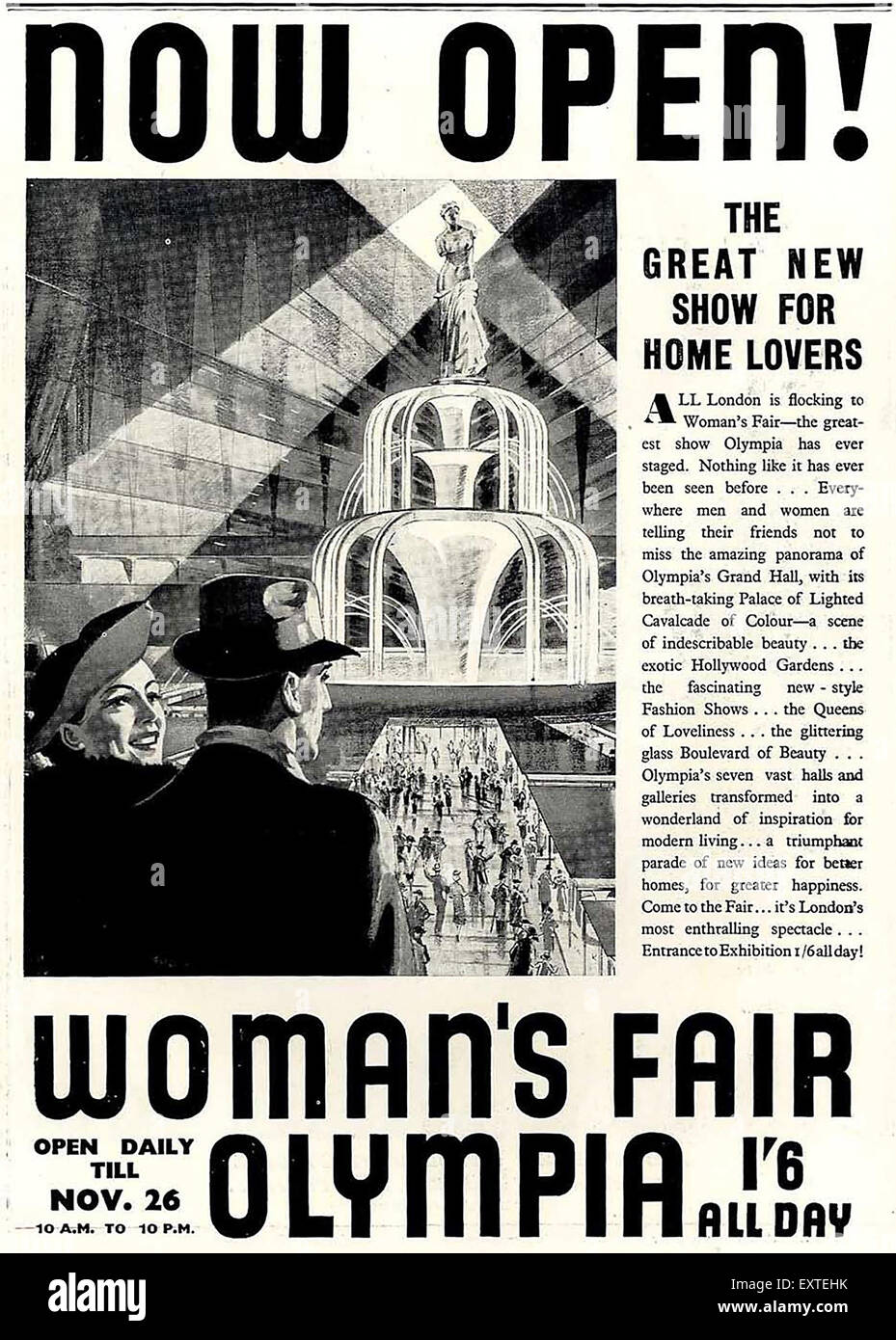 1930s UK Womans Fair Poster Stock Photo - Alamy