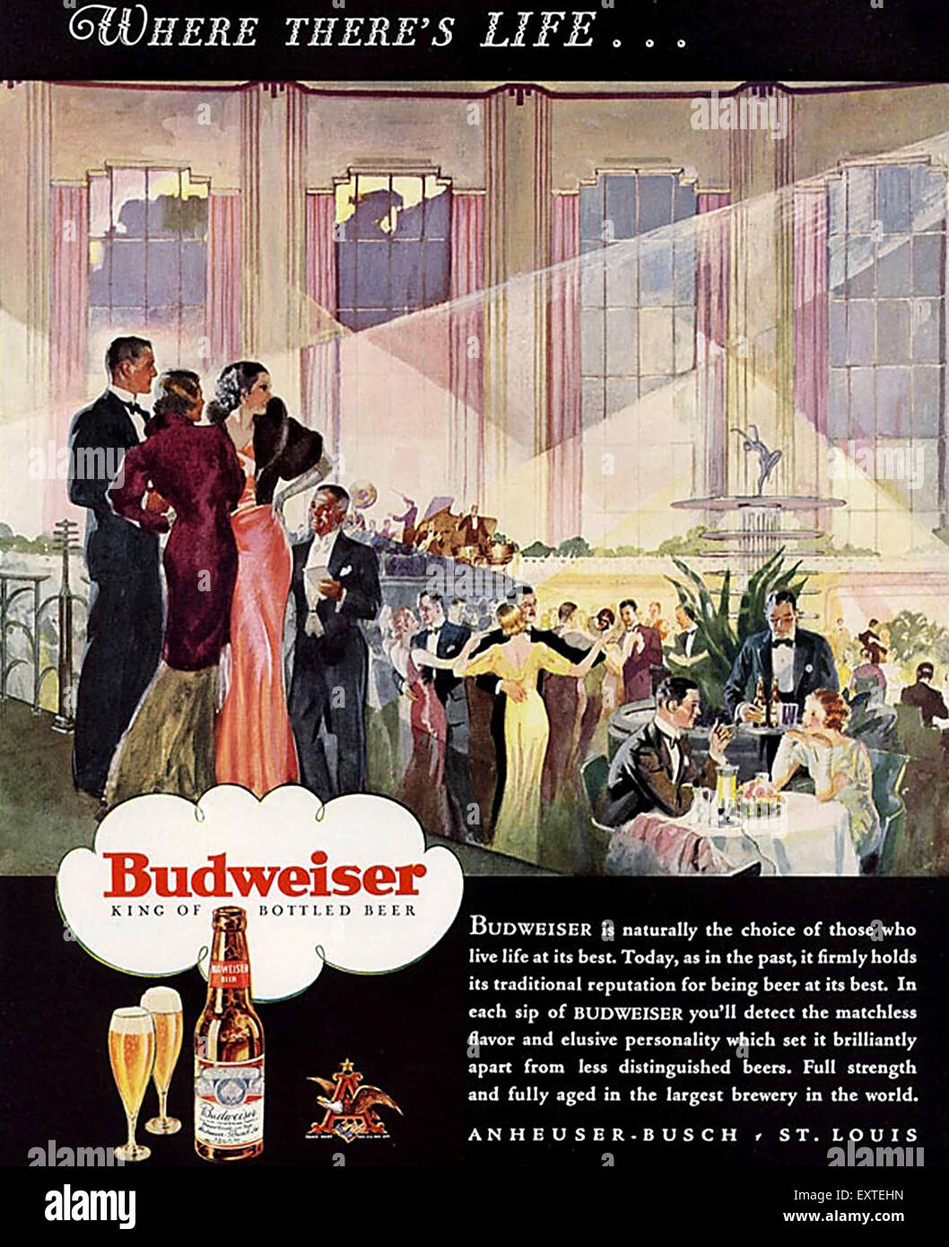 1930s usa budweiser magazine advert hi-res stock photography and images ...