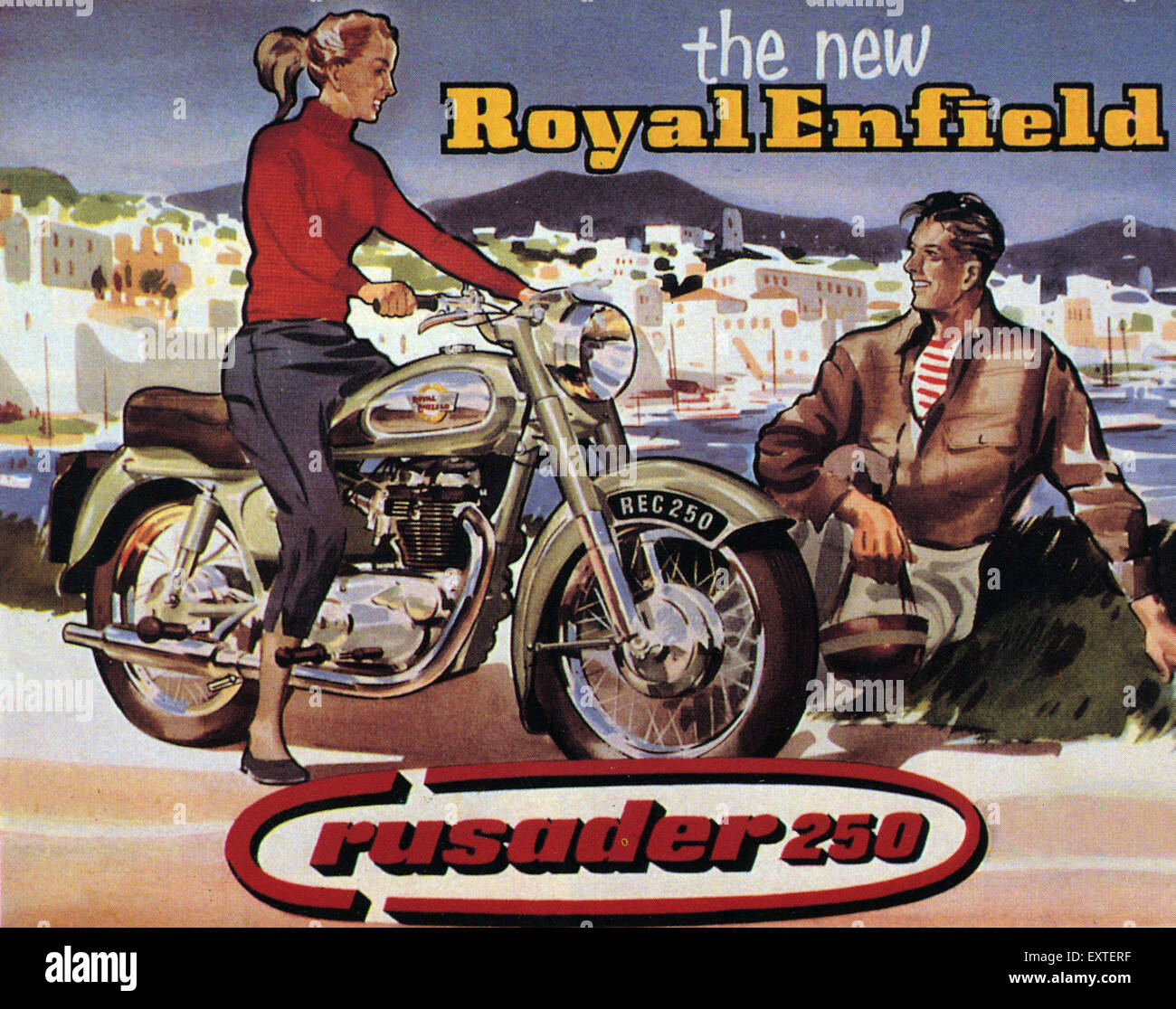 1950s UK Royal Enfield Magazine Advert Stock Photo - Alamy