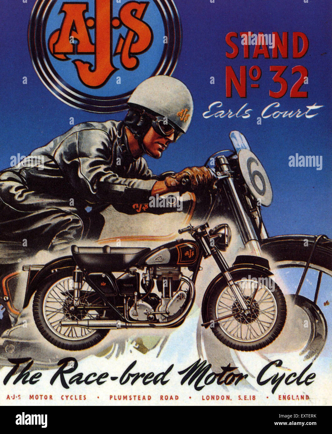 1950s UK A.J.S Motorcycles Magazine Advert Stock Photo - Alamy