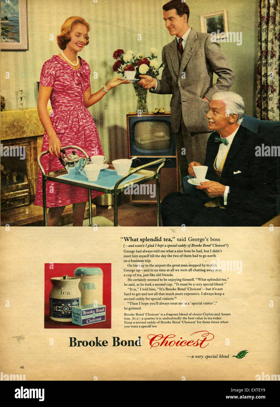 1960s UK Brooke Bond Magazine Advert Stock Photo - Alamy