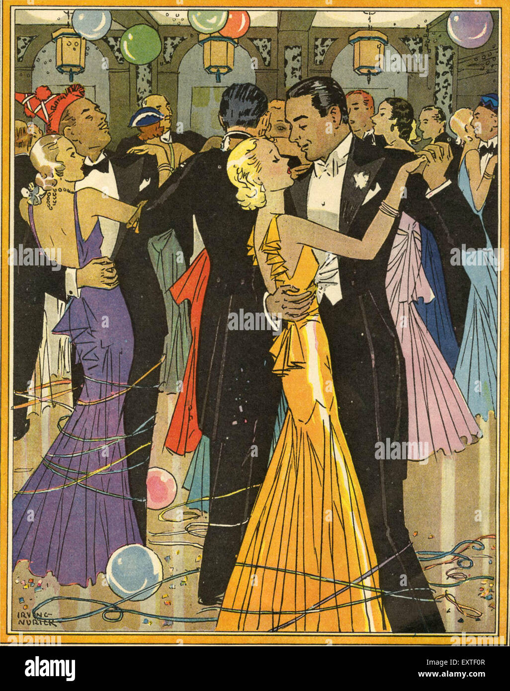 1930s USA Dancing at the Party Magazine Plate Stock Photo - Alamy