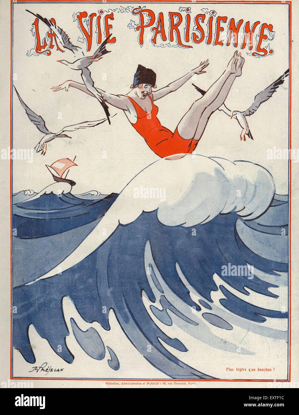 1920s France La Vie Parisienne Magazine Cover Stock Photo - Alamy