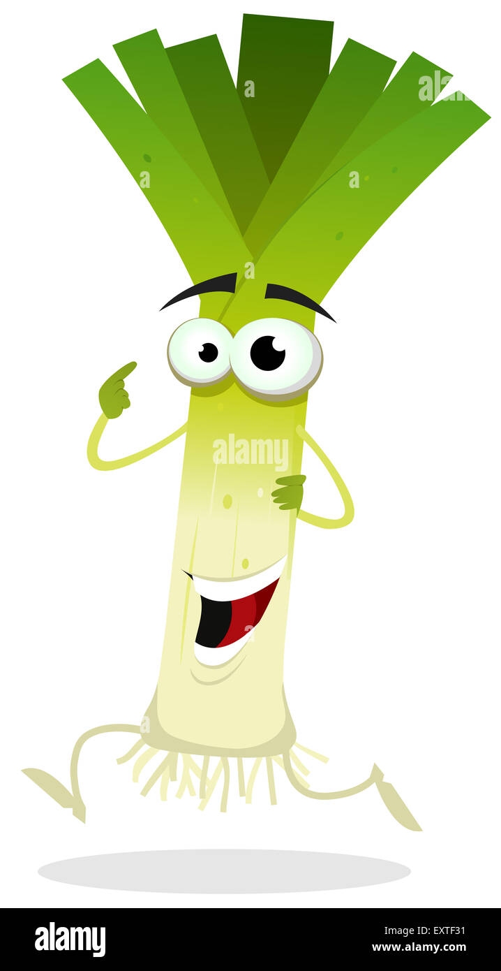 Leek vegetable cartoon illustration hi-res stock photography and images ...