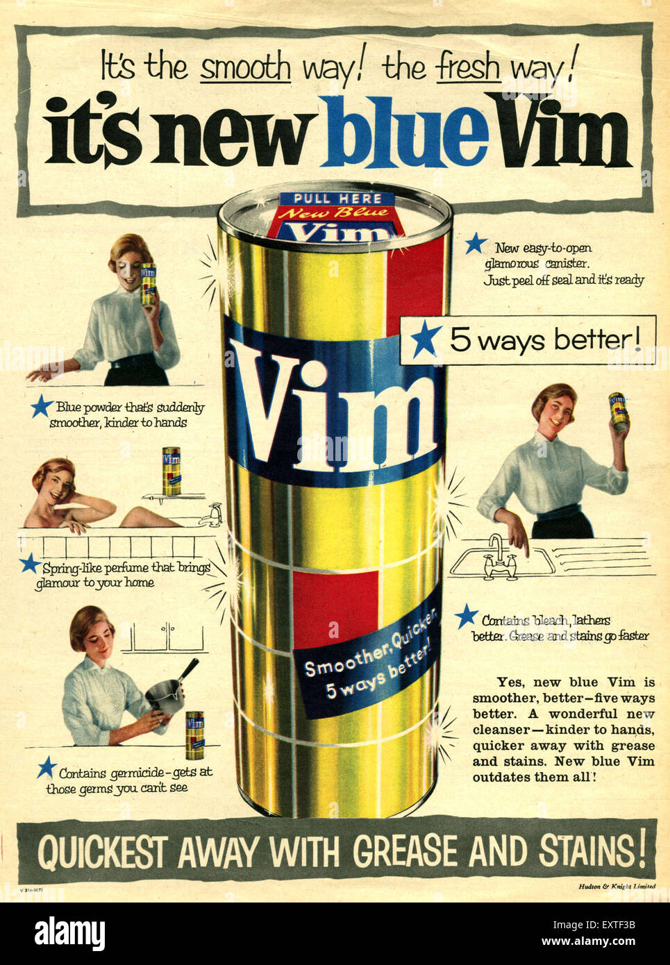 1950s UK Vim Magazine Advert Stock Photo - Alamy
