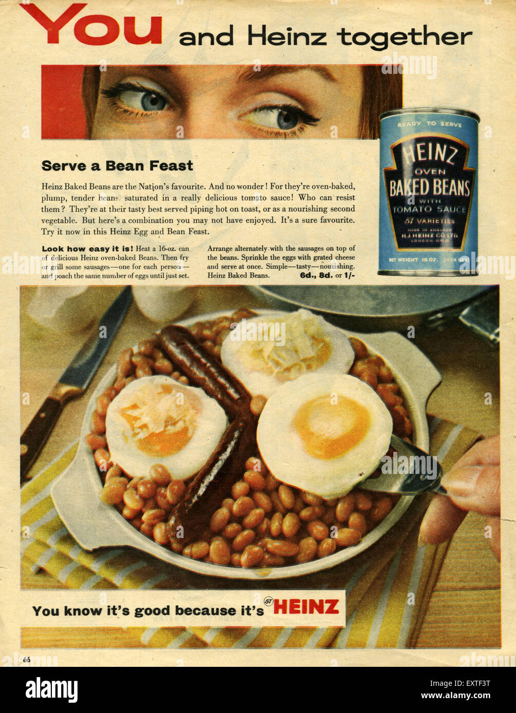 1960s UK Heinz Magazine Advert Stock Photo - Alamy