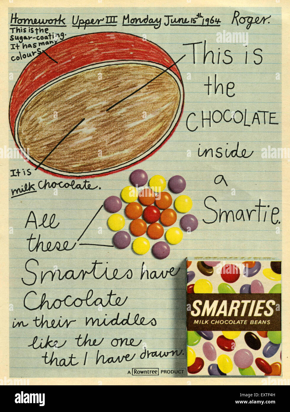 1960s UK Smarties Magazine Advert Stock Photo - Alamy