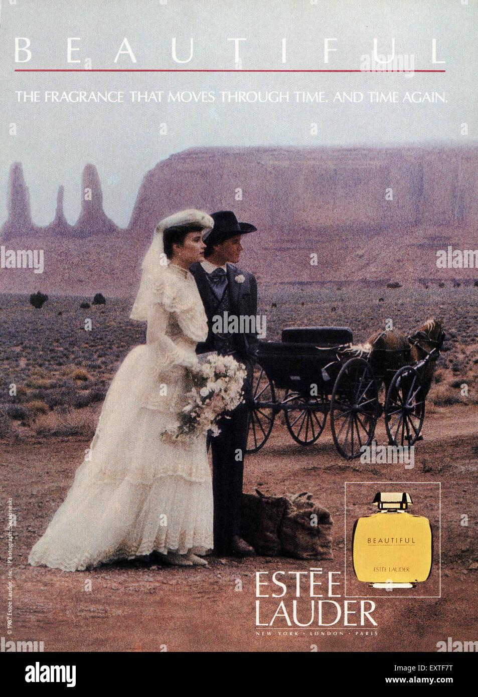 1980s UK Estee Lauder Magazine Advert Stock Photo - Alamy