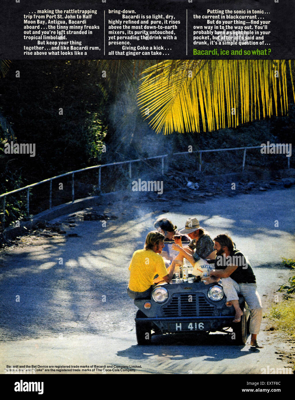 1970s UK Bacardi Magazine Advert Stock Photo - Alamy