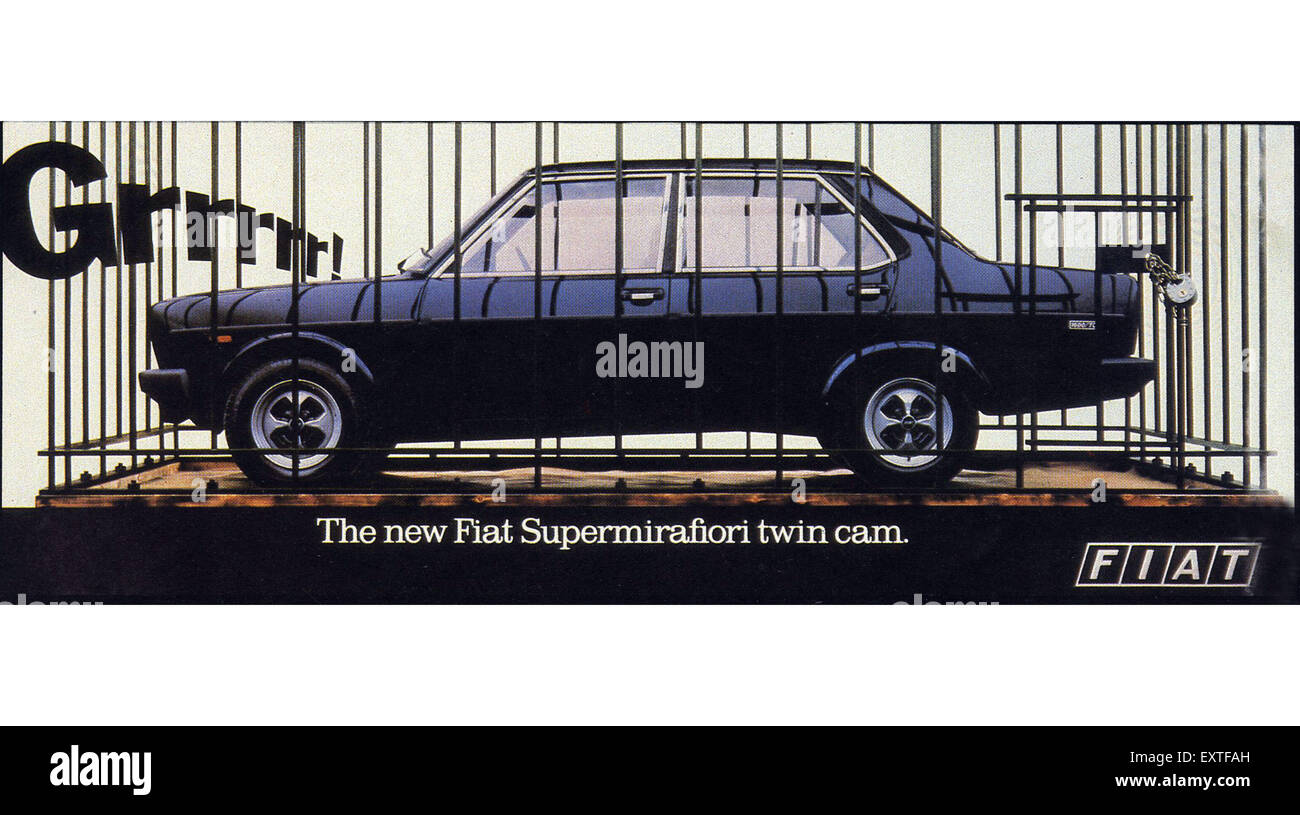 1980s UK Fiat Magazine Advert Stock Photo - Alamy