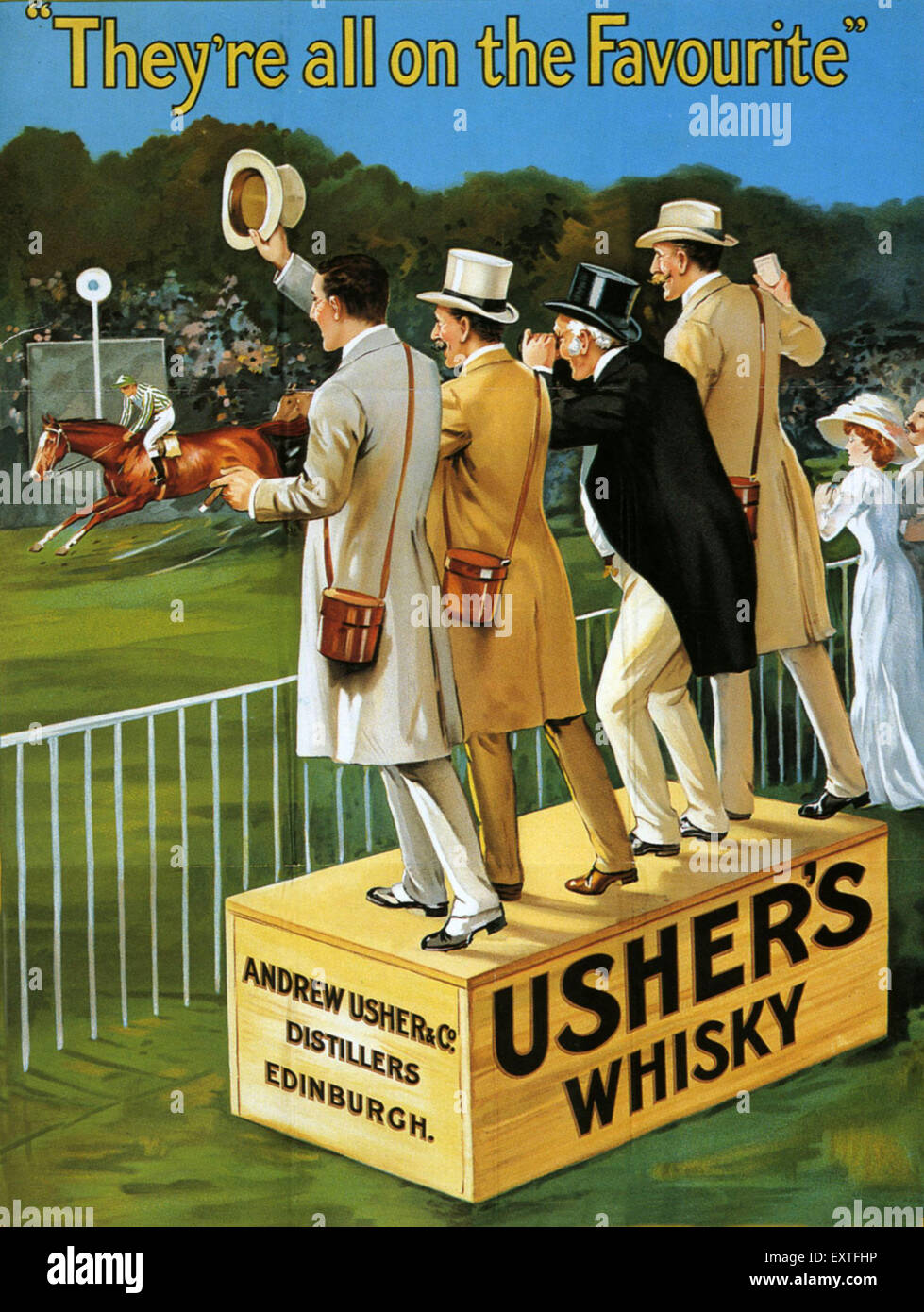 1910s UK Usher's Poster Stock Photo - Alamy