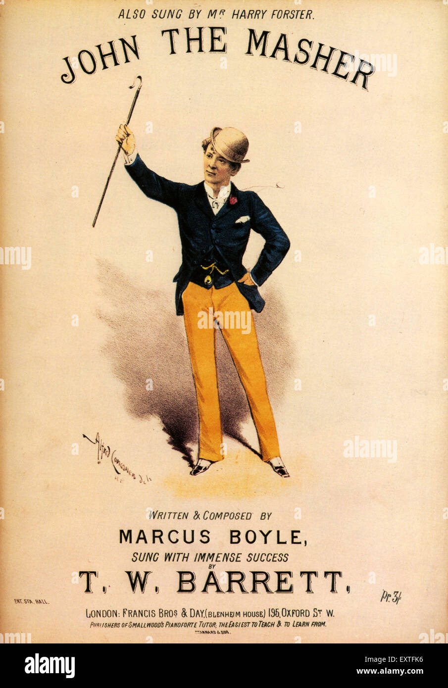 1880s UK John The Master Sheet Music Cover Stock Photo - Alamy