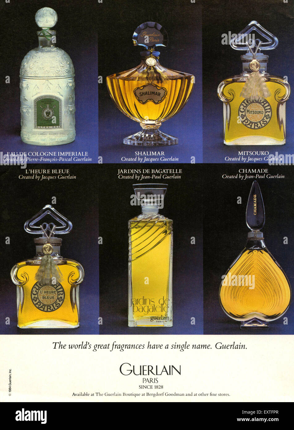1980s UK Guerlain Magazine Advert Stock Photo - Alamy