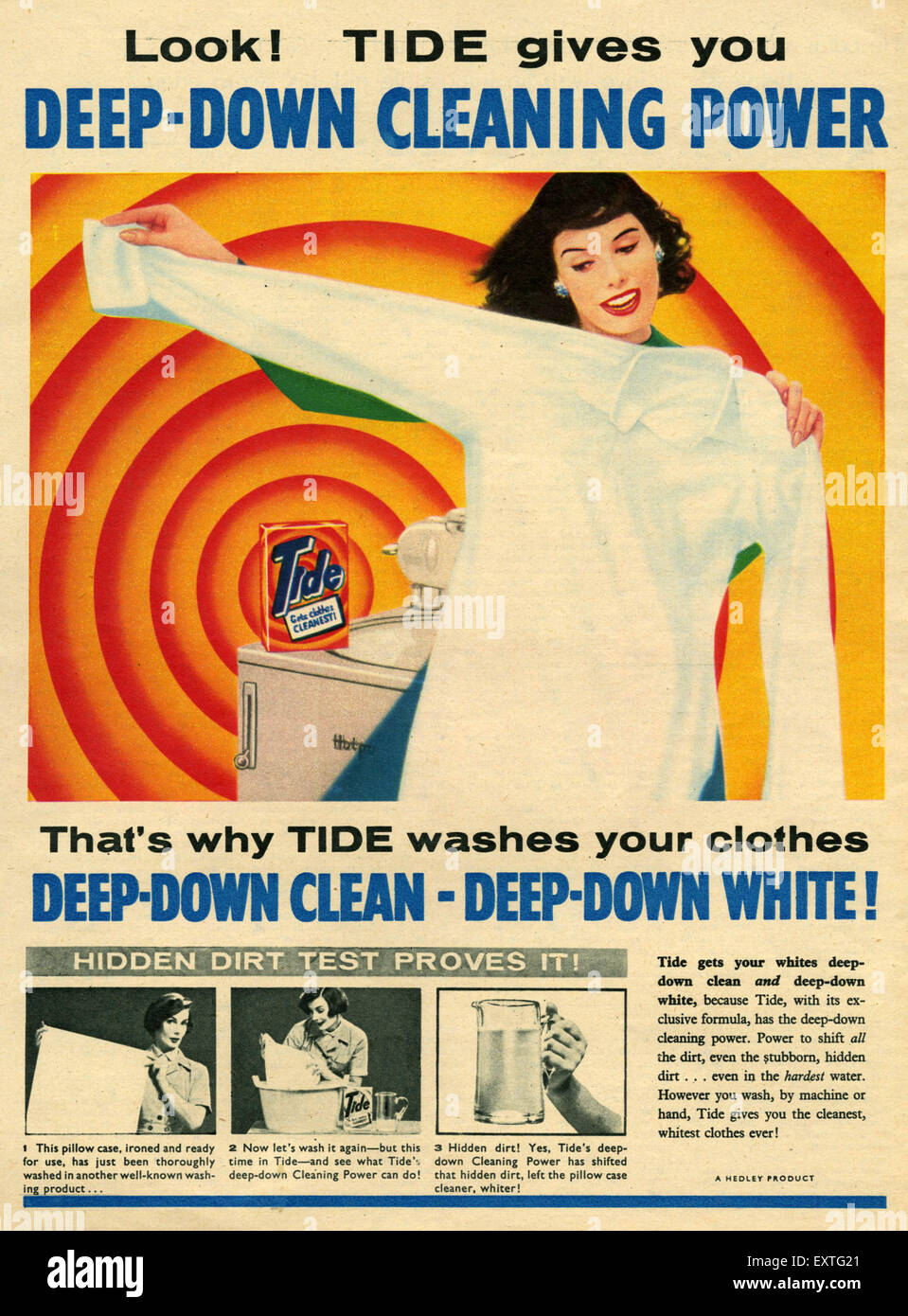 1950s UK Tide Magazine Advert Stock Photo - Alamy