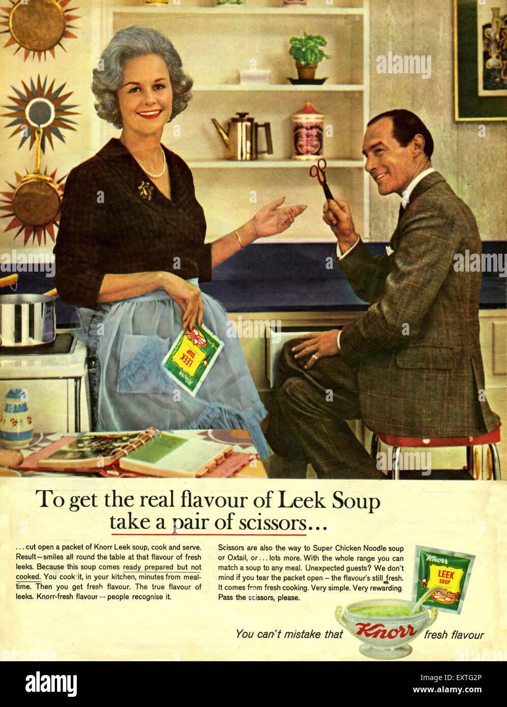1960s UK Knorr Magazine Advert Stock Photo - Alamy