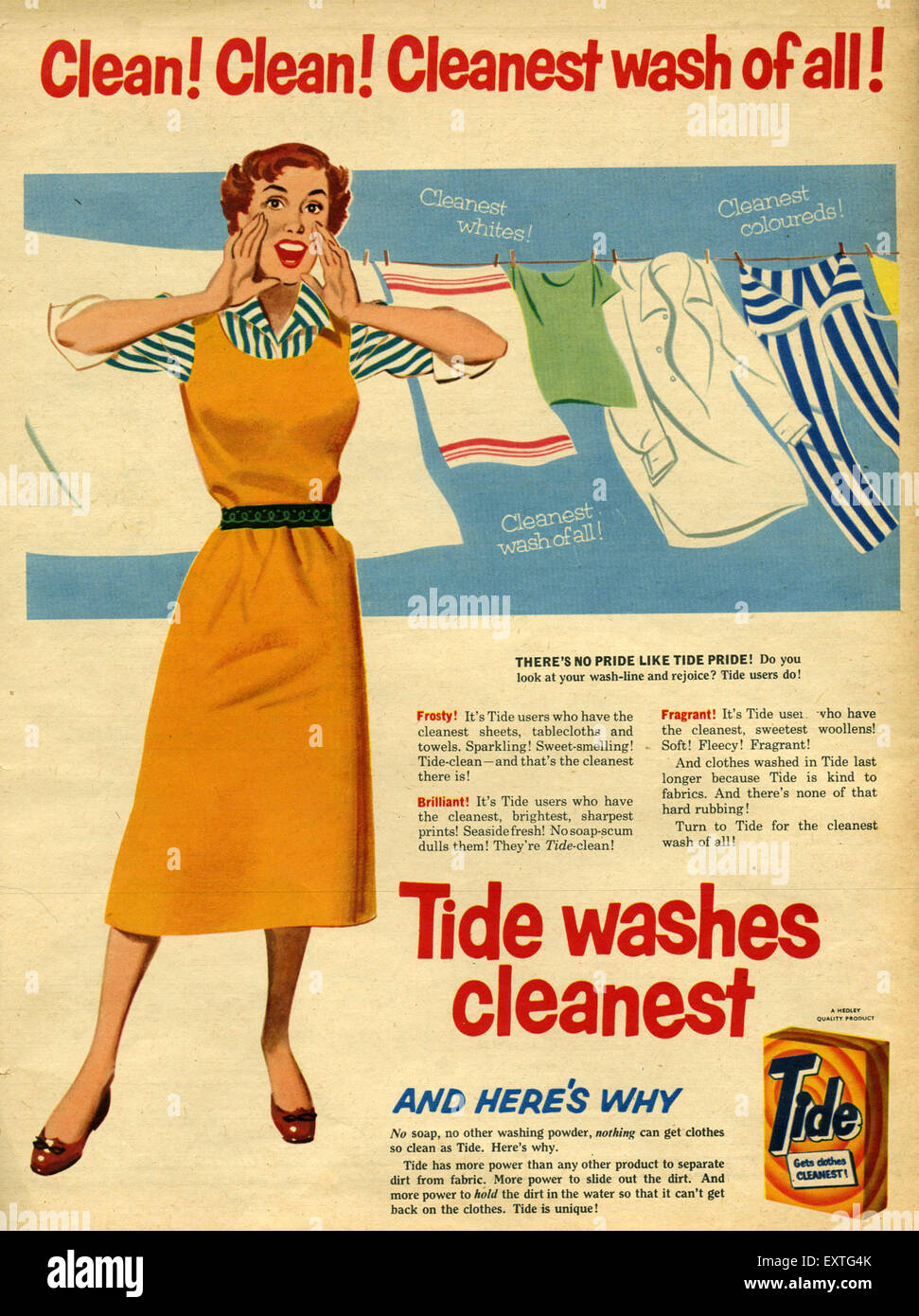 1950s UK Tide Magazine Advert Stock Photo - Alamy
