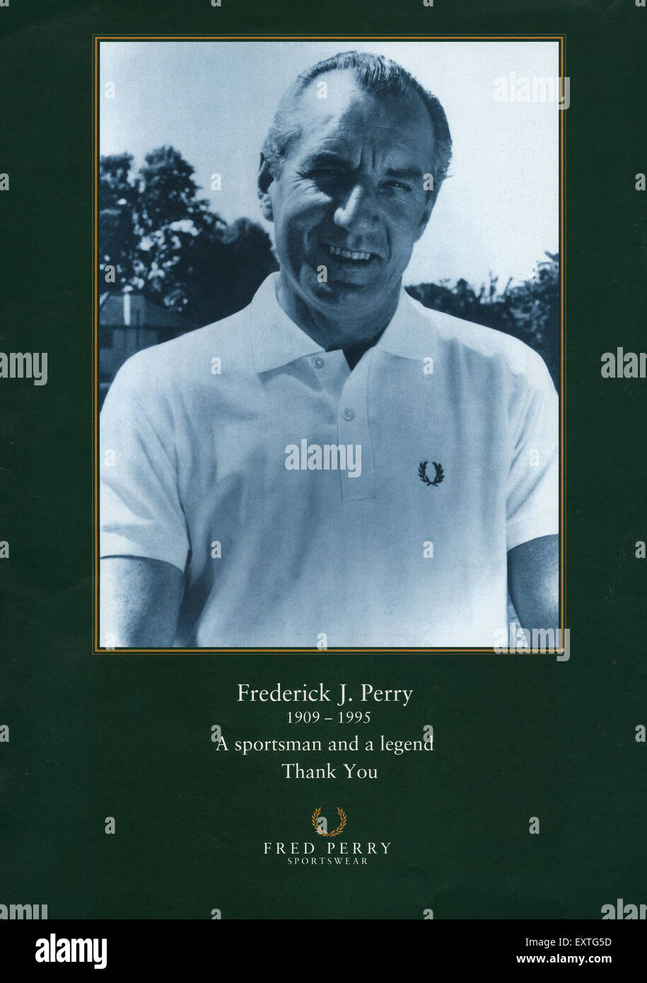 1990s UK Fred Perry Magazine Advert Stock Photo - Alamy
