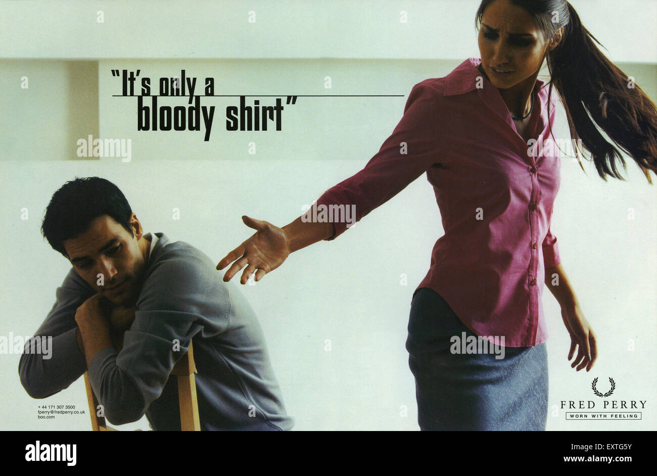 1990s UK Fred Perry Magazine Advert Stock Photo - Alamy