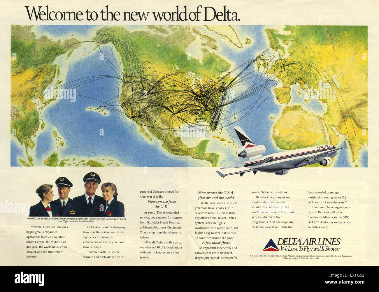 Delta airlines advert hi-res stock photography and images - Alamy