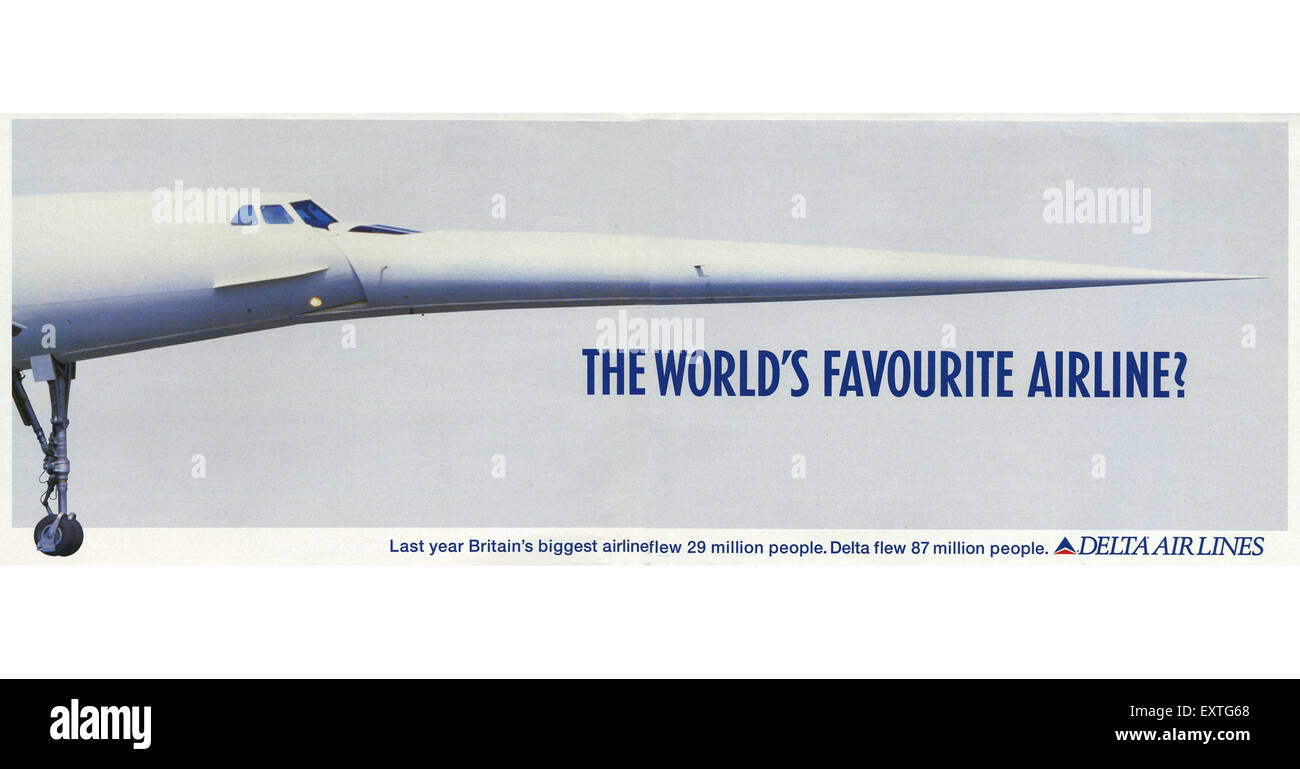 Delta airlines advert hi-res stock photography and images - Alamy