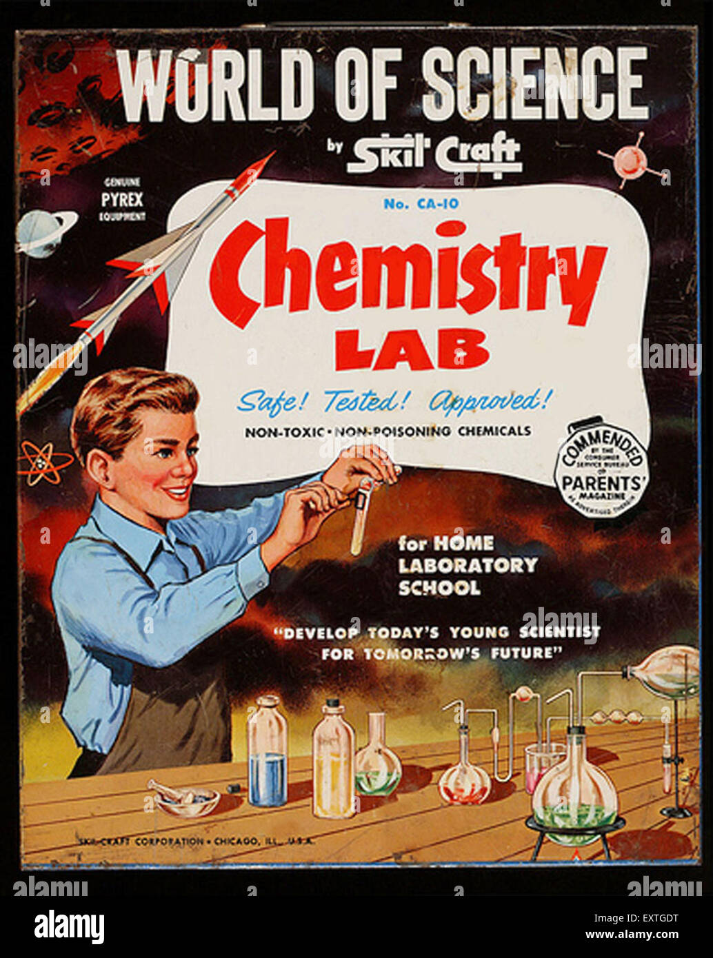 1950s USA World of Science Magazine Advert Stock Photo - Alamy