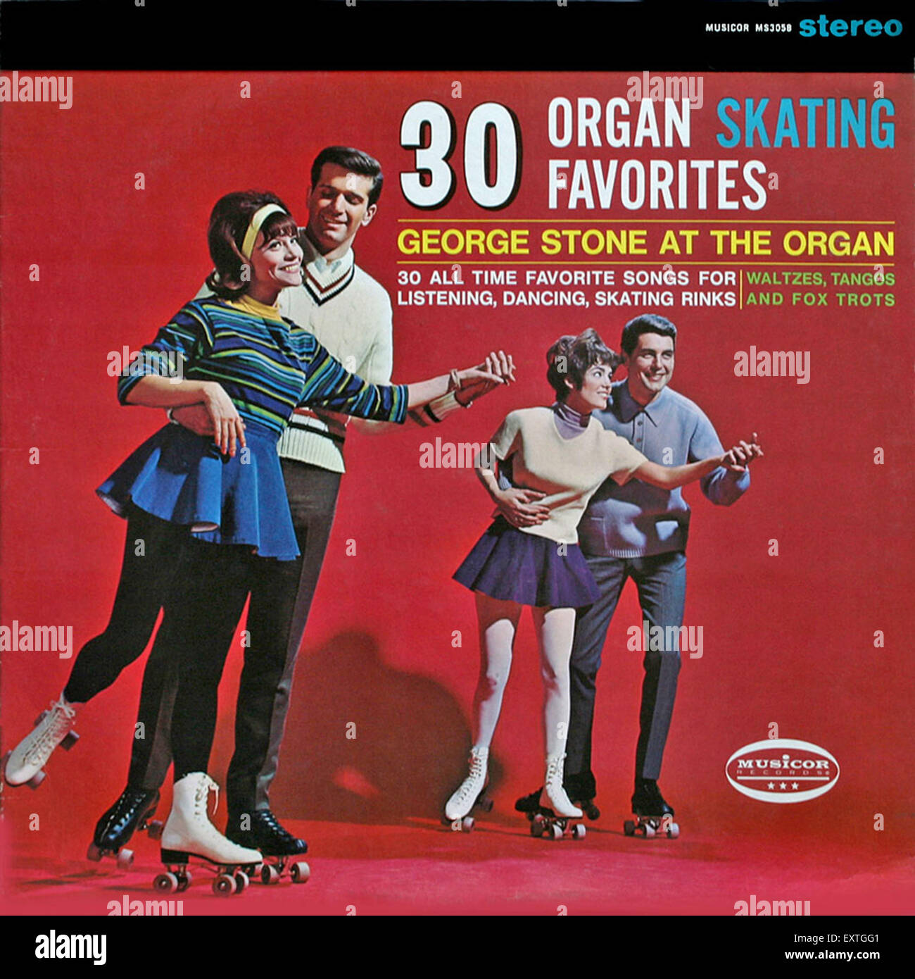 1950s USA George Stone at the Organ Album Cover Stock Photo - Alamy