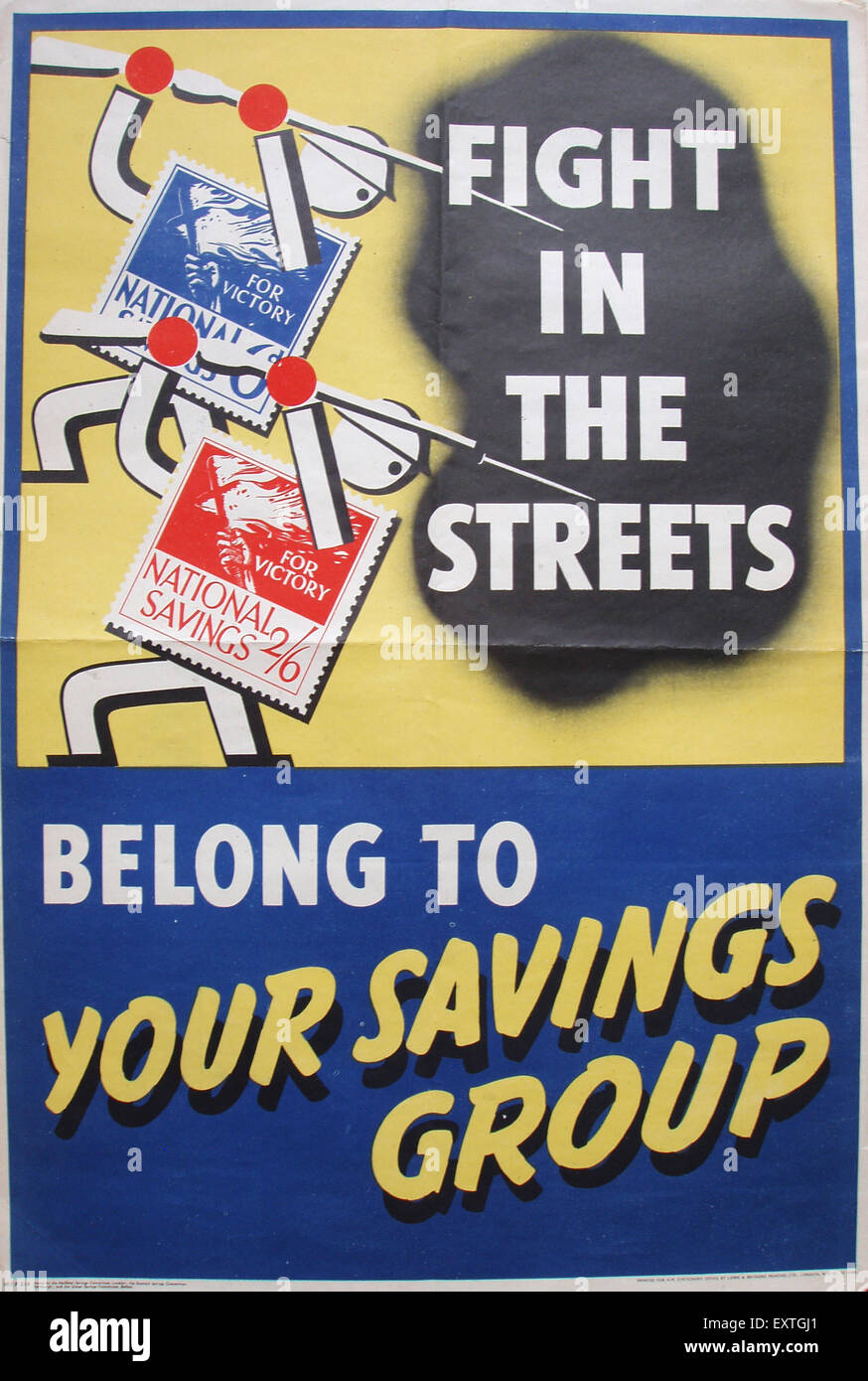 1940s UK National Savings Poster Stock Photo - Alamy