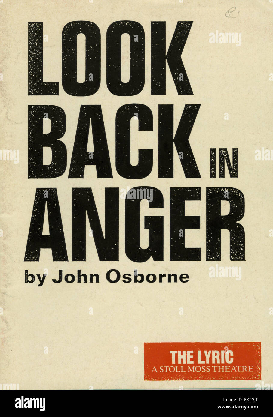 Look back in anger hi-res stock photography and images - Alamy