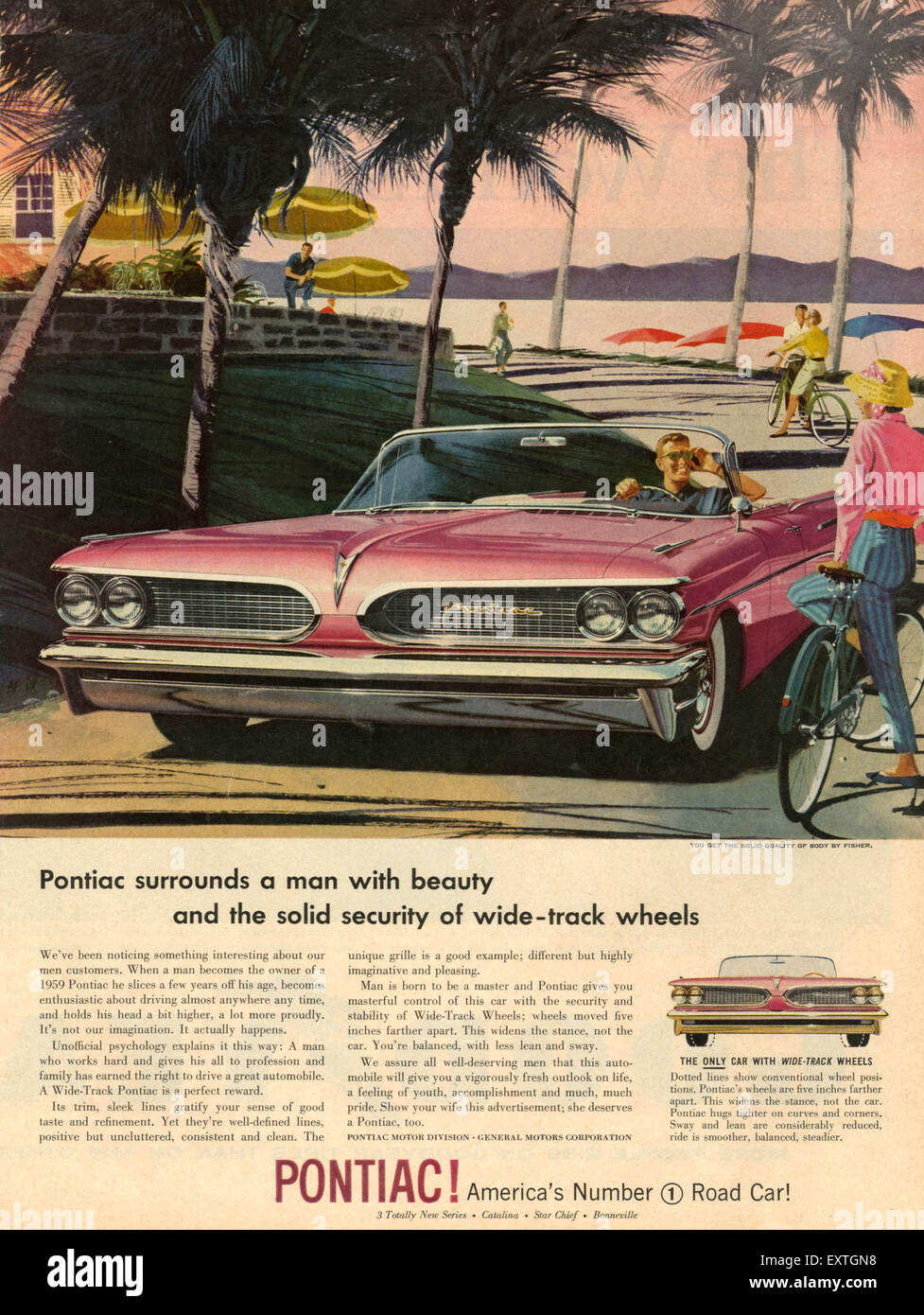 1950s USA Pontiac Magazine Advert Stock Photo - Alamy