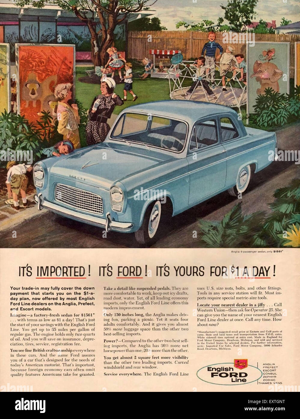 1950s USA Ford Magazine Advert Stock Photo - Alamy