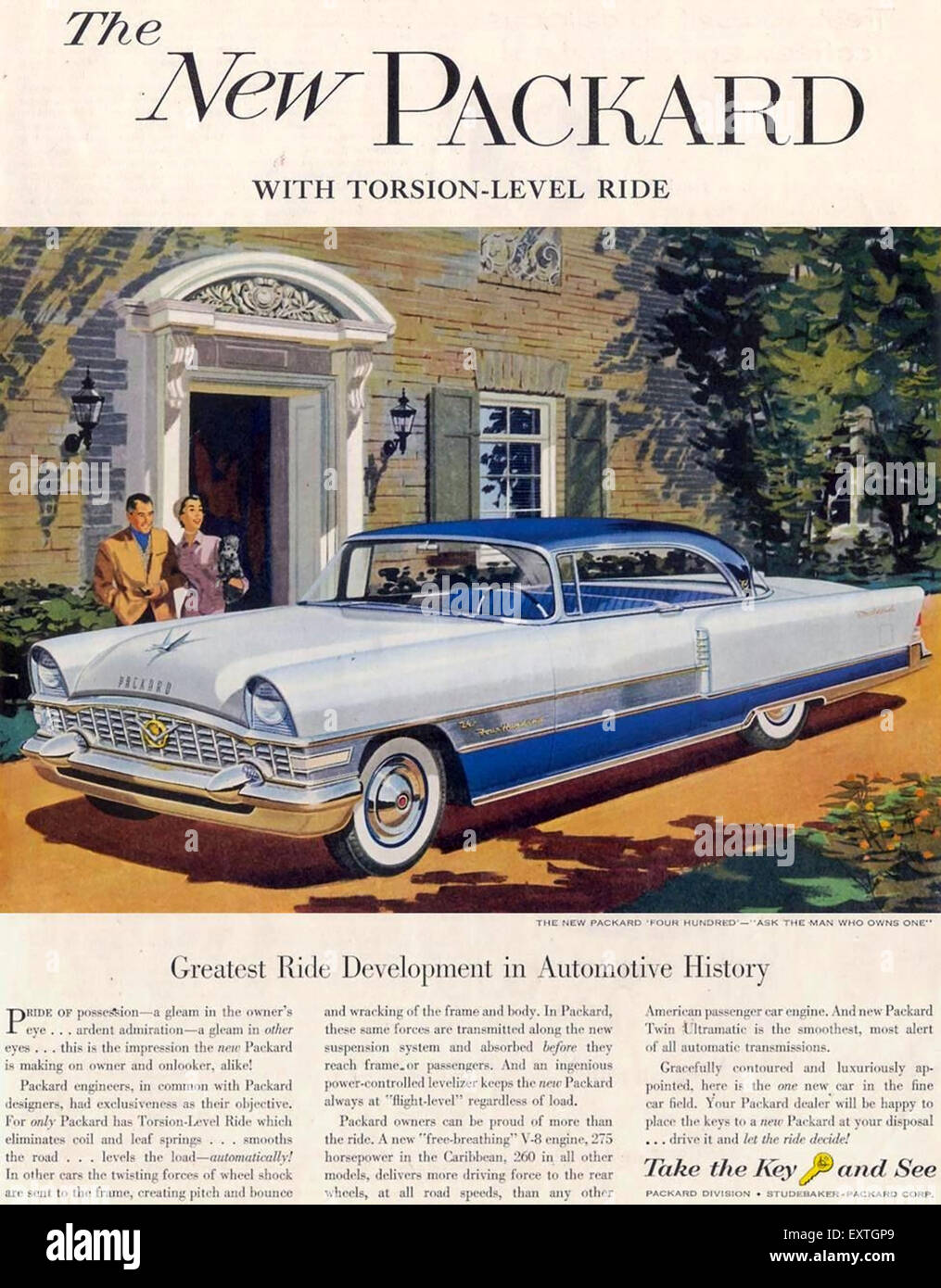 1950s USA Packard Magazine Advert Stock Photo - Alamy