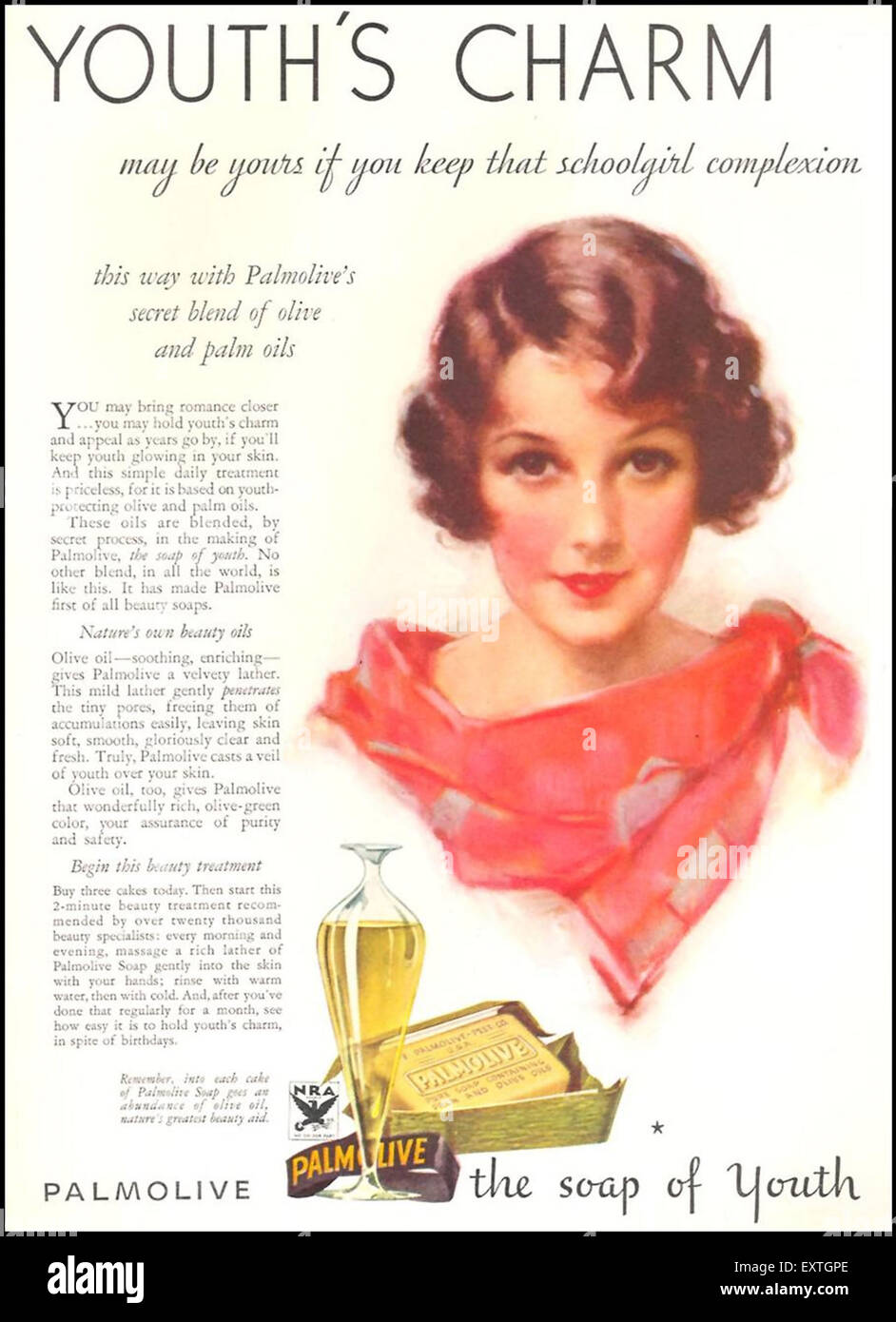 1920s USA Palmolive Magazine Advert Stock Photo - Alamy