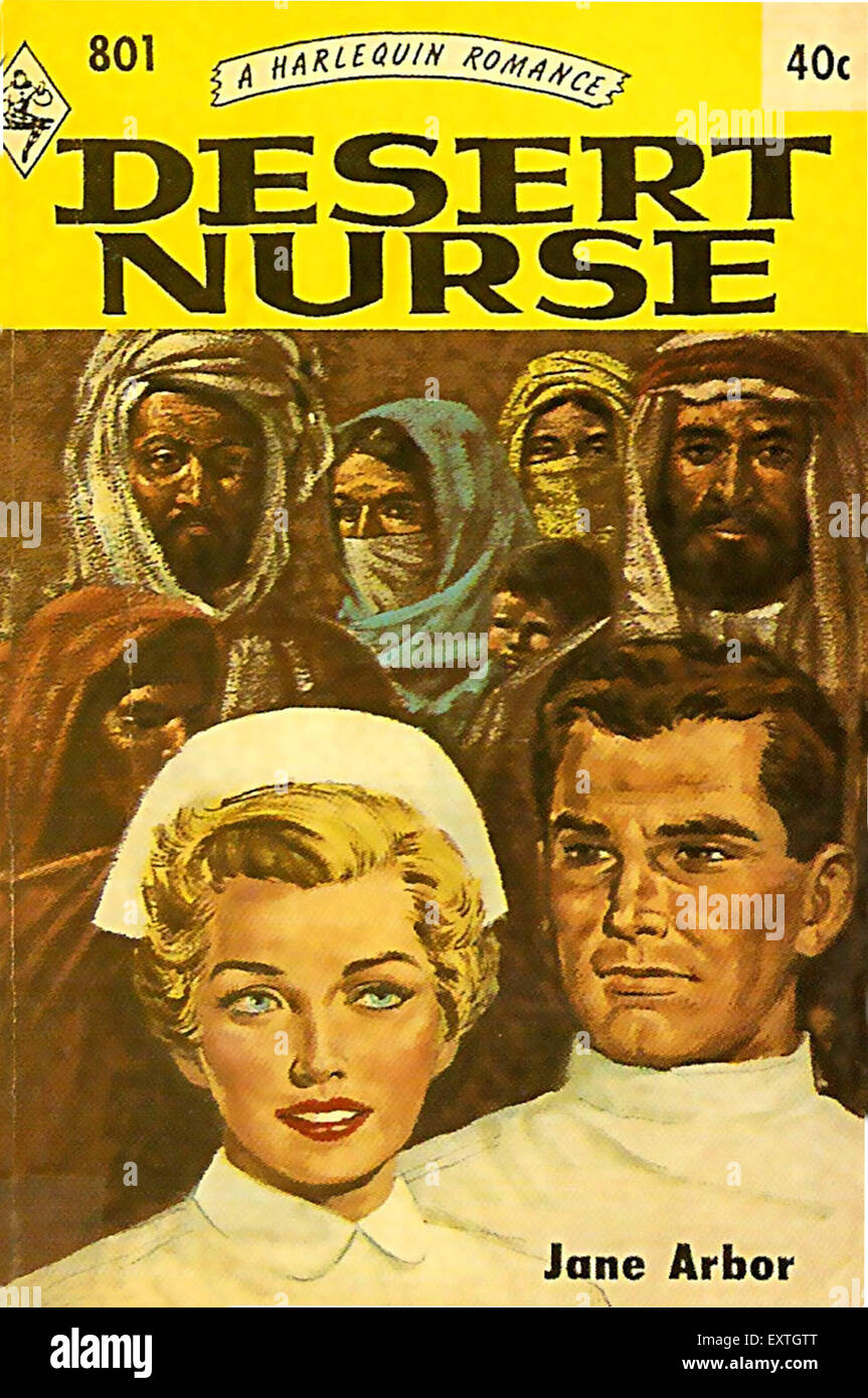 1950s USA Desert Nurse Book Cover Stock Photo - Alamy