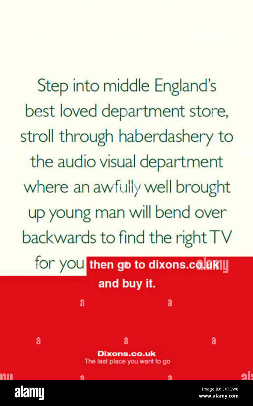 2000s UK Dixons Magazine Advert Stock Photo - Alamy