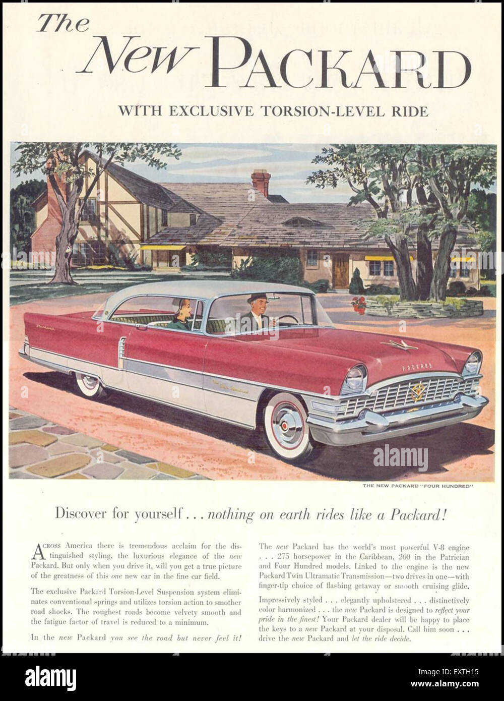 1950s USA Packard Magazine Advert Stock Photo - Alamy